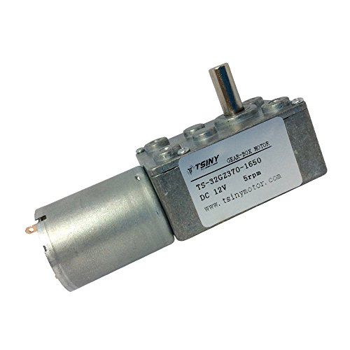 Bemonoc 12v 5rpm Dc Worm Reduction Geared Motor Ultra Low Speed ...