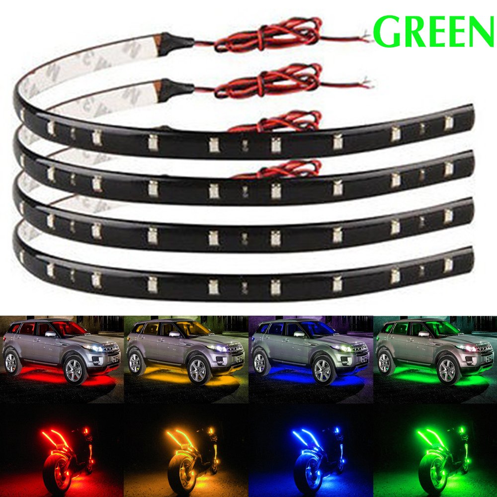 Everbright 4-pack Green 30cm 5050 12-smd Dc 12v Flexible Led Strip ...