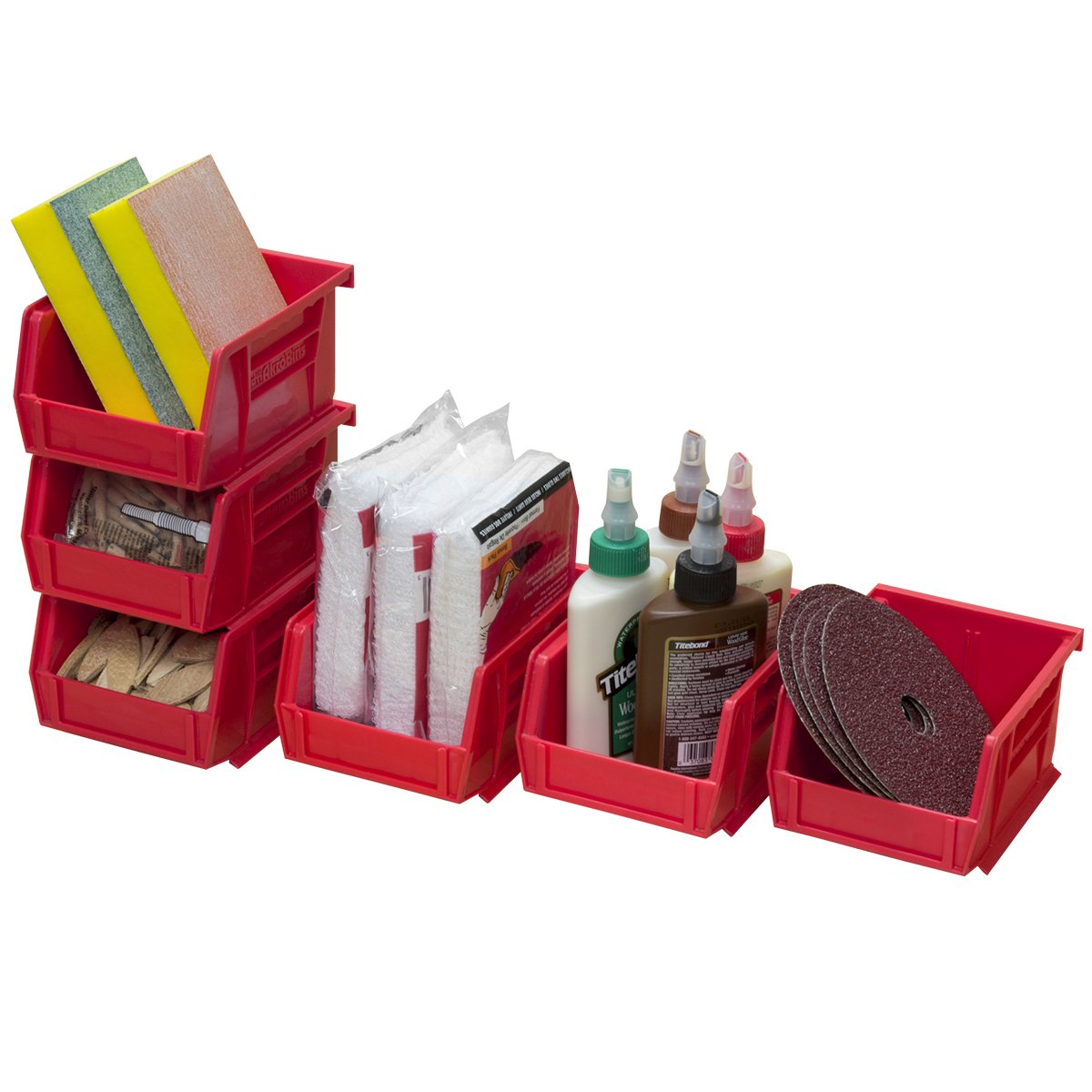 Akro-mils 08212sclar 30210 Plastic Storage Stacking Akrobins for Craft ...