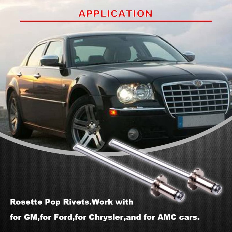 Gtpartes 1 Pair Nos Dash Rosette Rivets Stainless Steel Fit For Mopar ...